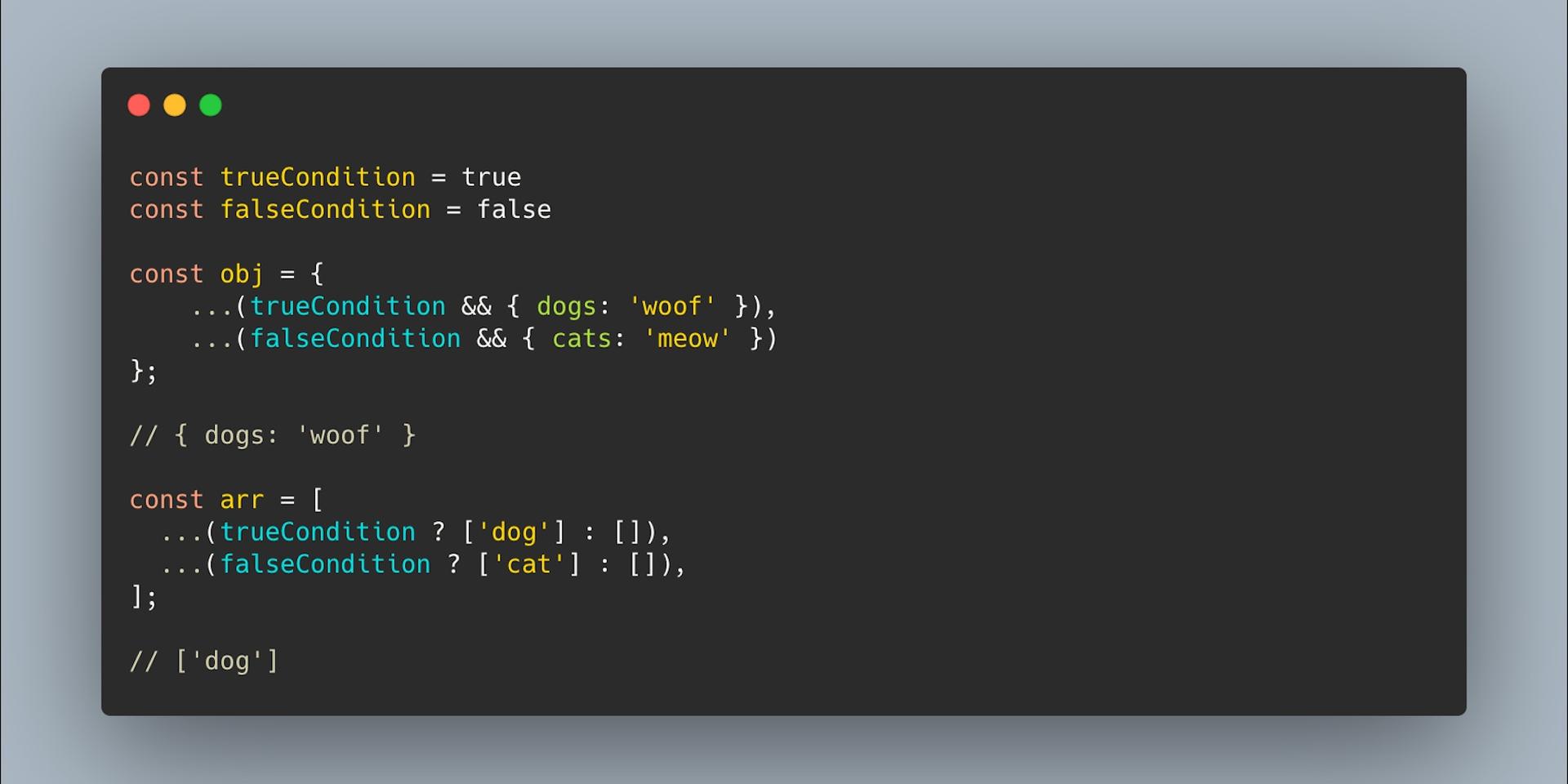 Conditionally Add To An Object Or Array In Javascript Amberley Romo 